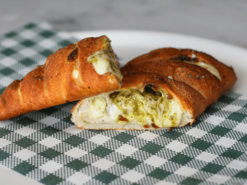 Pesto and Feta Calzone